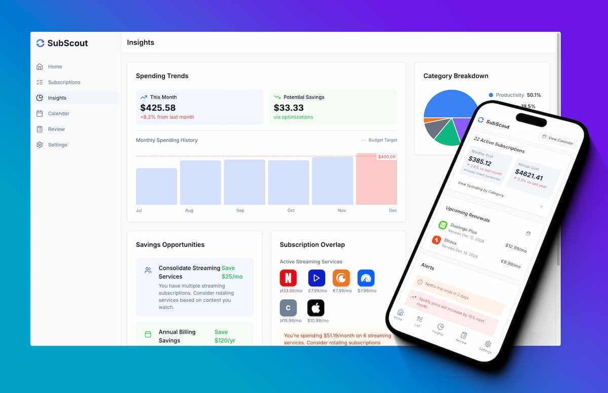SubScout - Smart Subscription Management